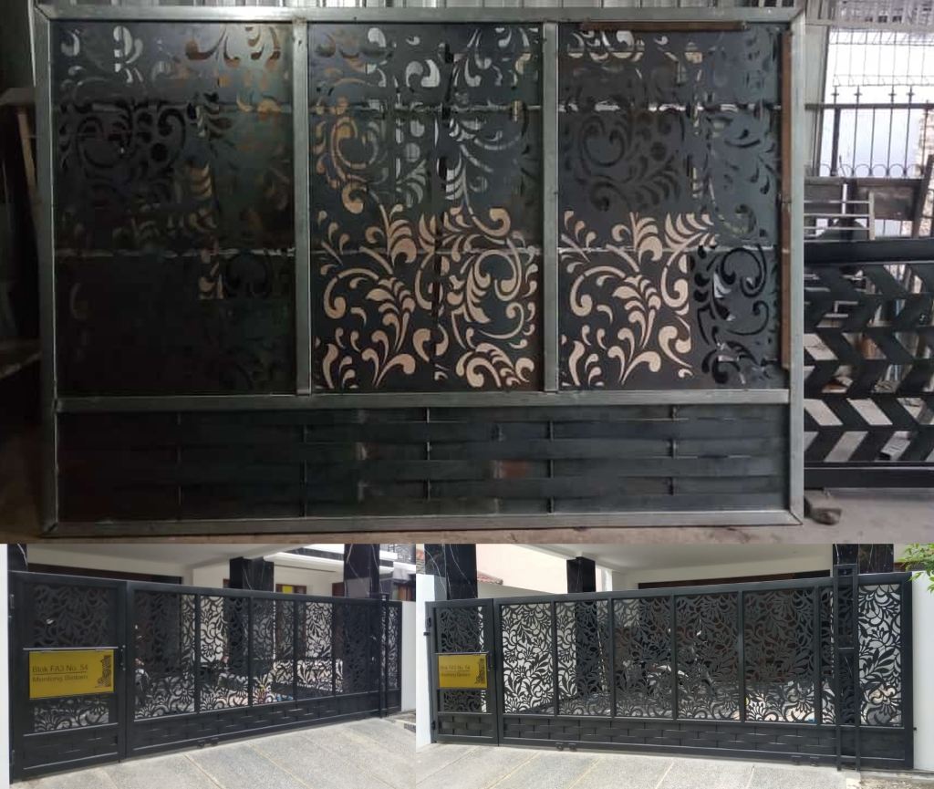 Harga Pembuatan Pagar Besi - Tukang Pagar Laser Cutting Plat Motif
